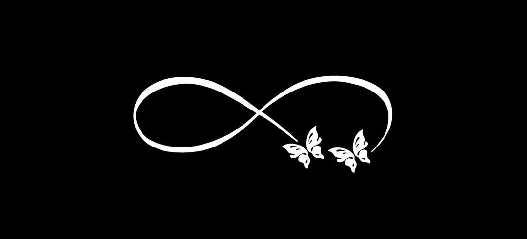 Infinity Butterflies Love Sticker Vinyl Decal, Car Window, Doors ...