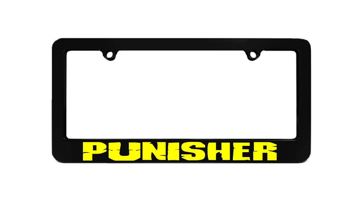 Punisher Beast Funny Jdm Black License Plate Frame Frames Animal the ...