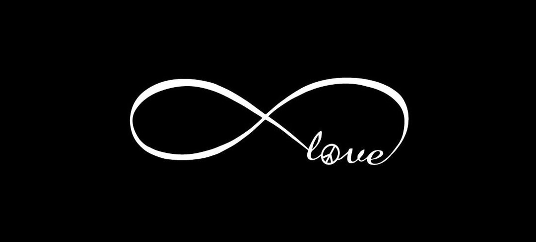 Infinity Love Peace Sticker Vinyl Decal, Car Window, Doors, Bumper ...