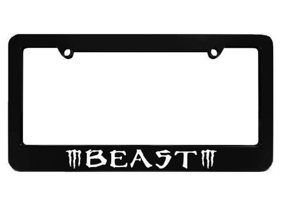 Beast With Claws Black License Plate Frame Frames Beast Fits Most North ...