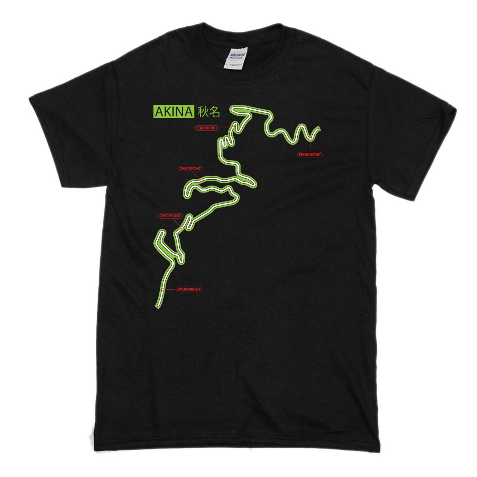 Akina Pass Course Map Tshirt Haruna Mt. Akina Initial D Trueno - Etsy UK