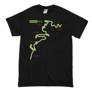 Akina Pass Course Map Tshirt Haruna Mt. Akina Initial D Trueno AE86 JDM ...