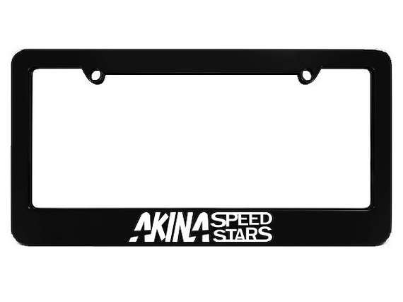 Akina Speed Stars Black License Plate Frame Frames Initial D | Etsy