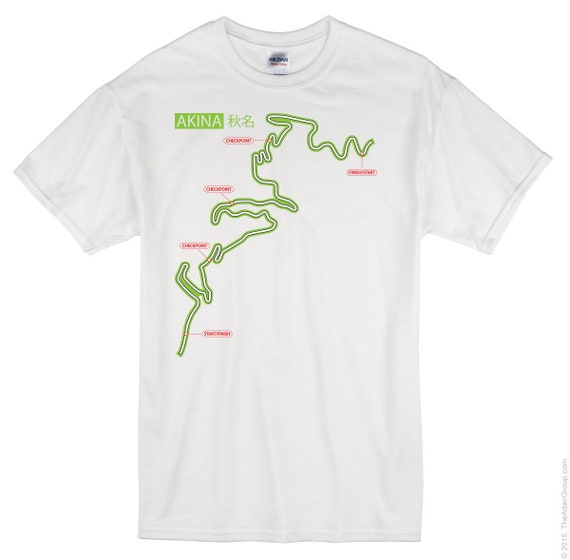 Akina pass course map tshirt Haruna Mt. Akina Initial D Trueno | Etsy