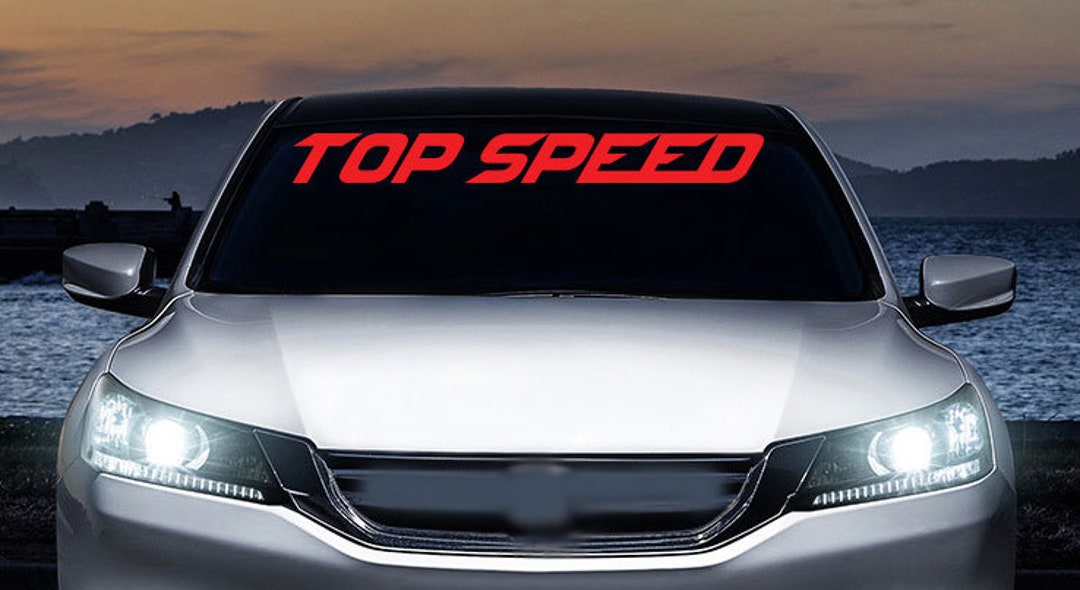 Top Speed Racing, JDM Windshield Banner Vinyl Decal, Sticker, Car ...