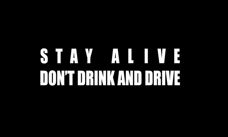 Stay Alive Don't Drink and Drive Sticker Vinyl Decal, Car, Bumpers ...
