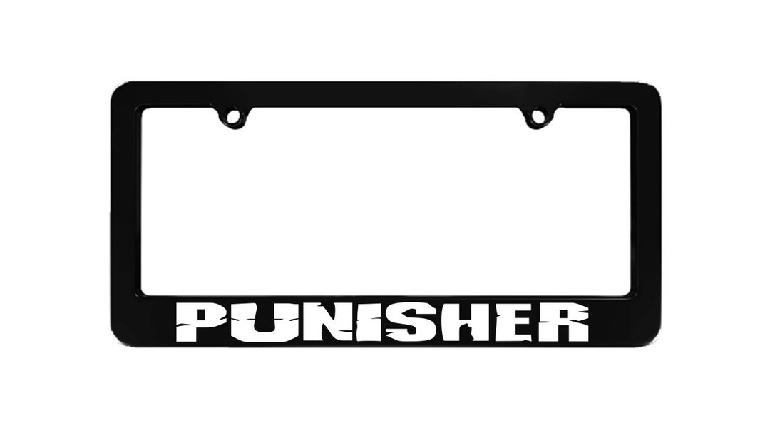 Punisher Beast Funny Jdm Black License Plate Frame Frames Animal the ...