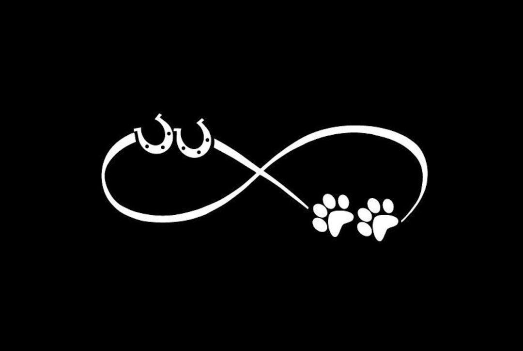 Infinity Paws Horseshoe Sticker Vinyl Decal, Car Window, Doors, Bumper ...