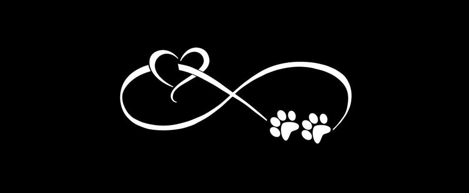 Infinity Love Heart Paws Paw Pet Dog Decal Sticker for Cars | Etsy