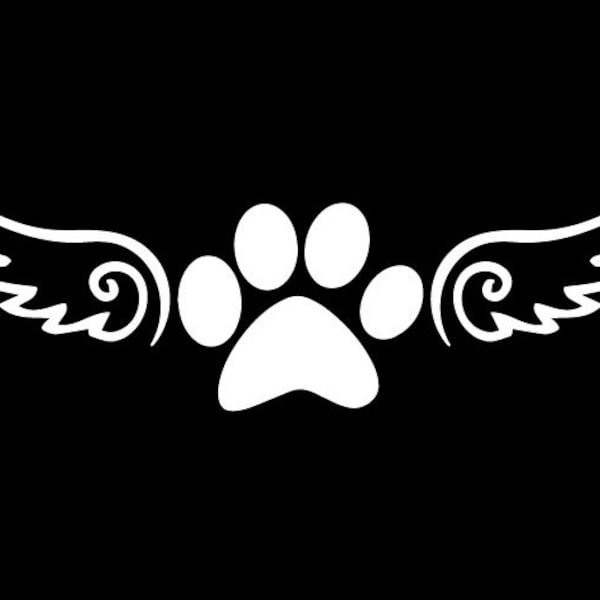 Dog Car Sticker Angel Wings - Etsy