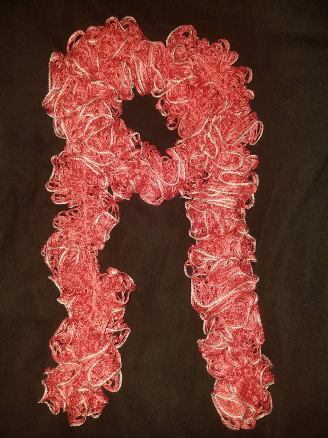 Pink With Silver Trim Ruffle Scarf* - Etsy