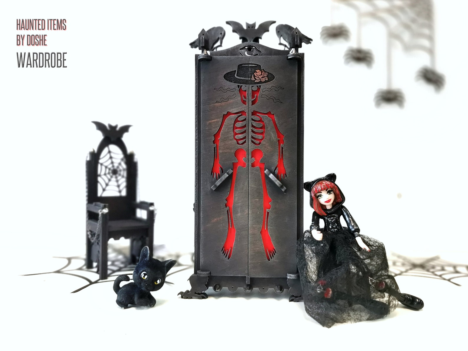 HAUNTED ITEMS Wardrobe Unique Halloween Dollhouse | Etsy