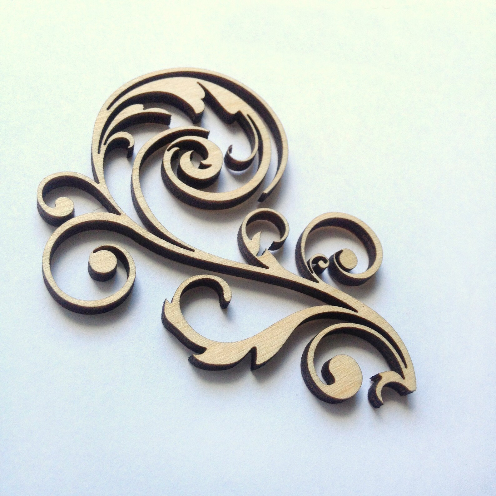 LASER CUT WOOD Ornaments Filigree findings Cutouts | Etsy