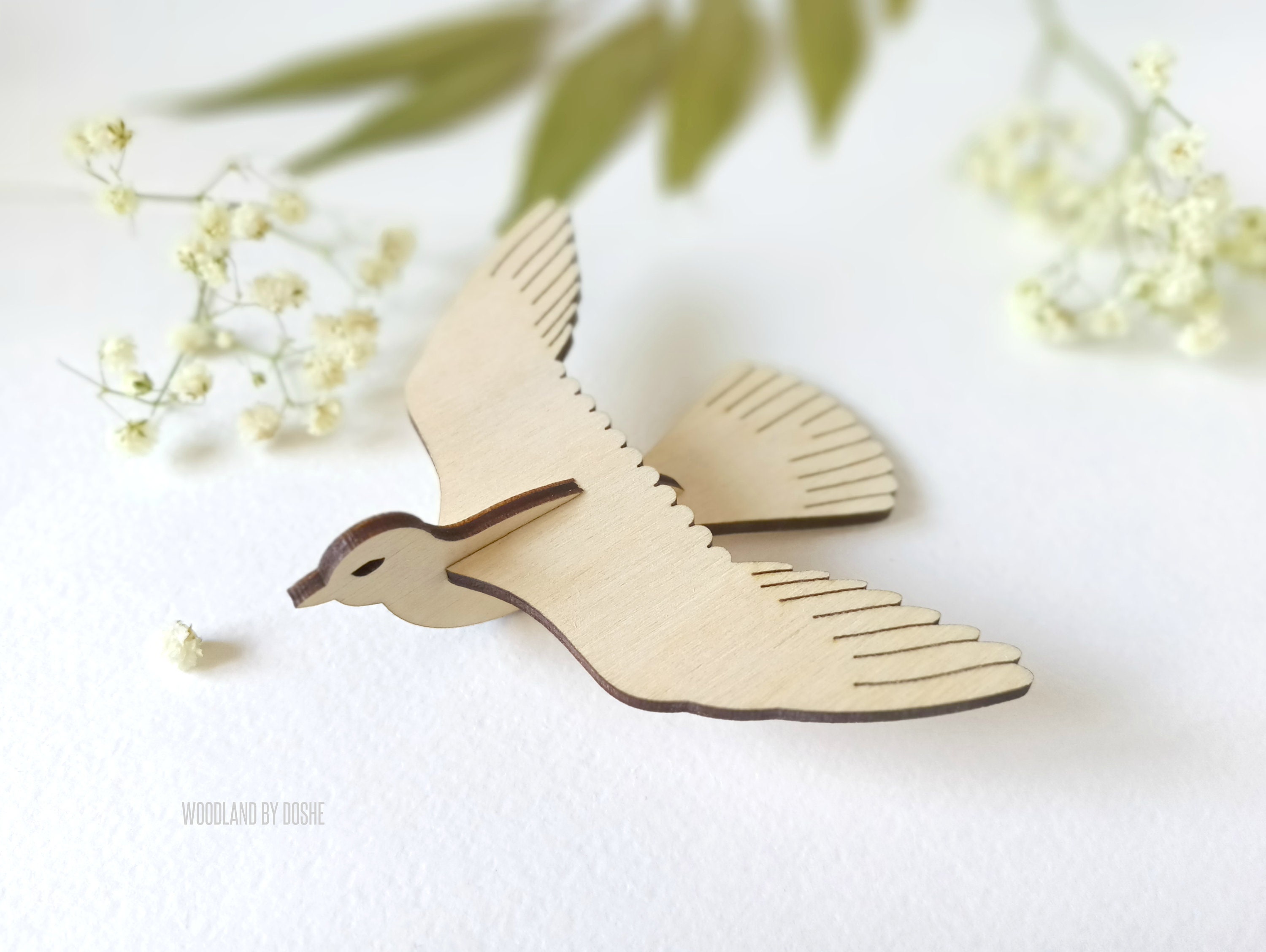 Tender 3D laser cut wood Bird / Bird decorations / Wood bird / | Etsy