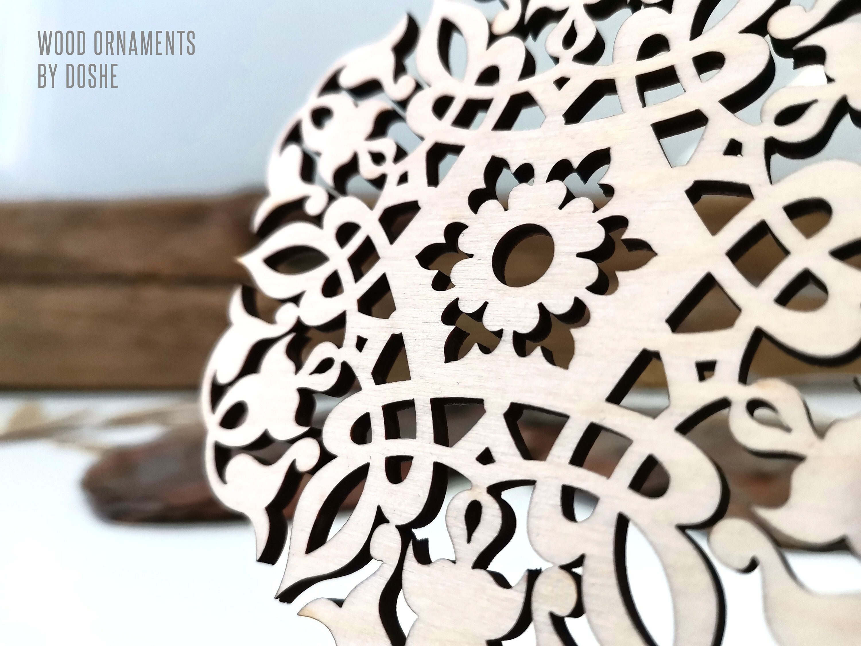 LASER CUT WOOD Ornaments Art supplies Cutouts | Etsy
