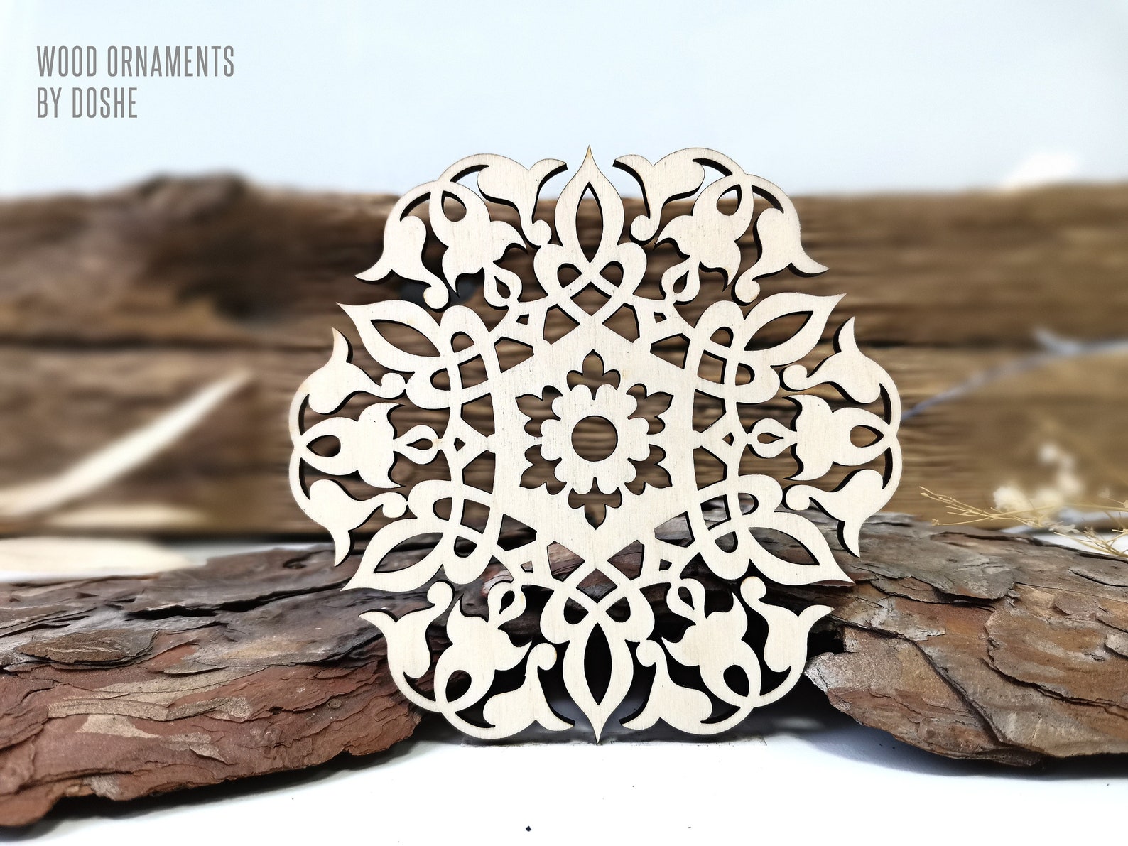 LASER CUT WOOD Ornaments Art supplies Cutouts | Etsy