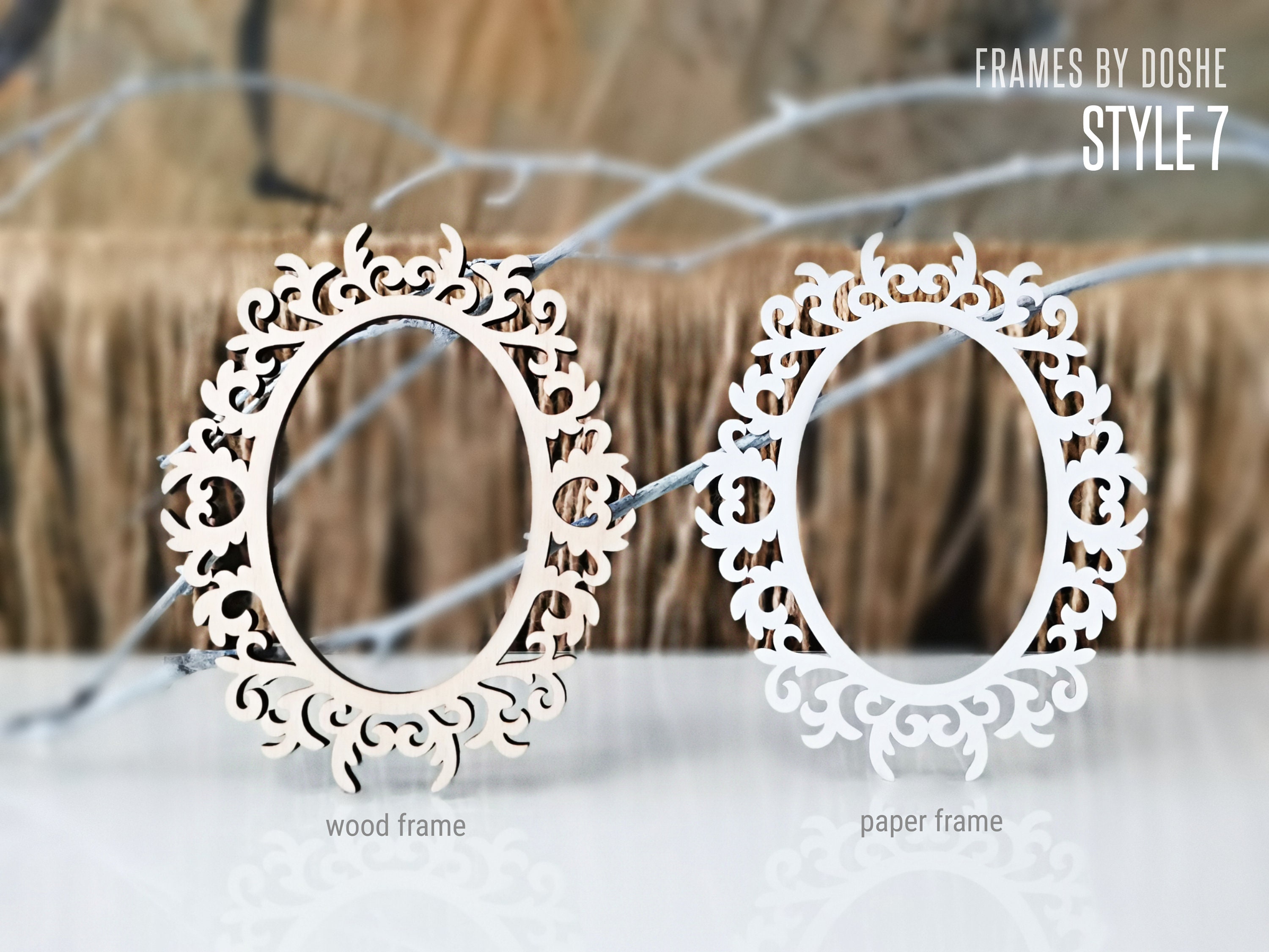 Laser Cut Wood Frames