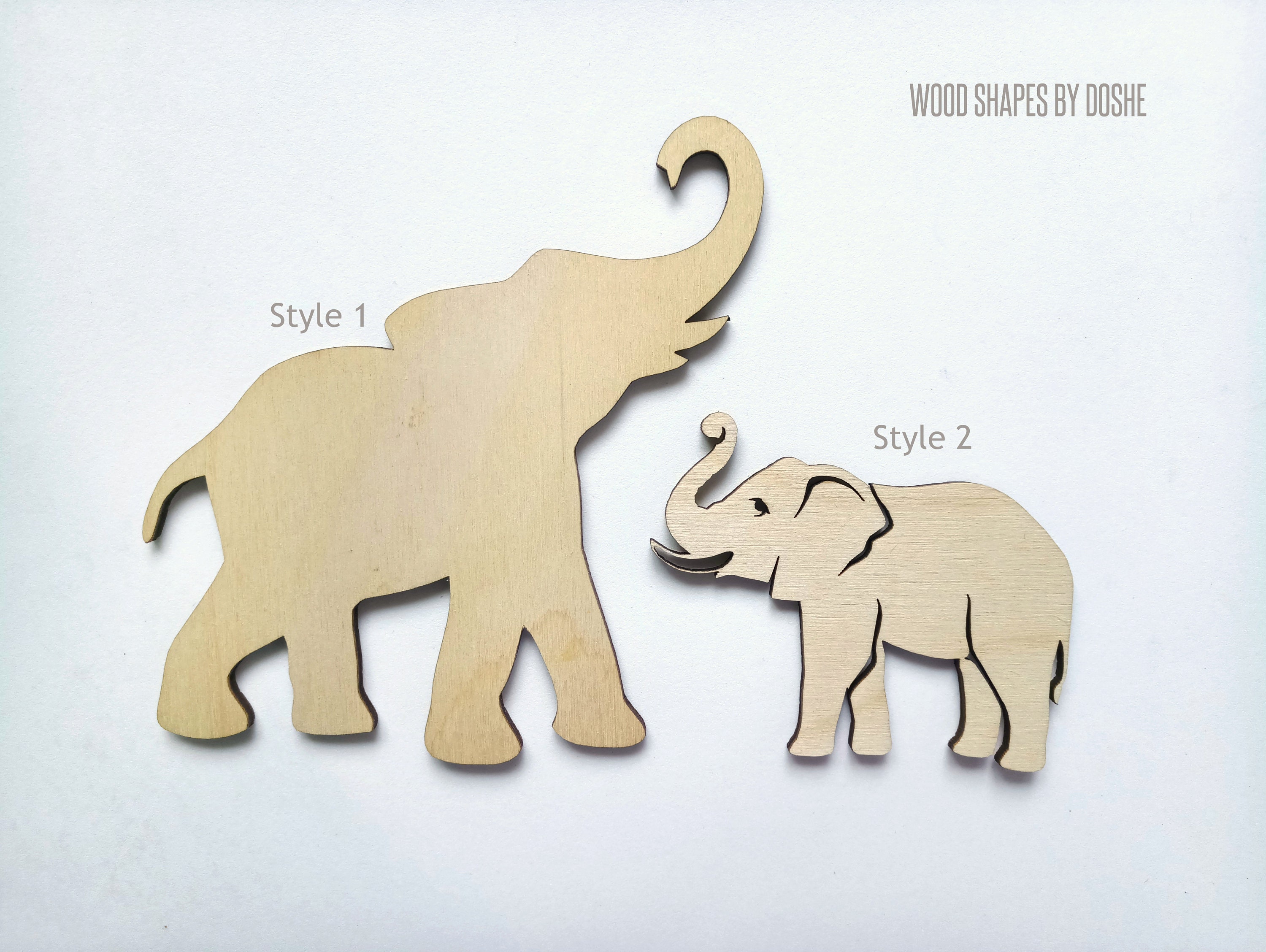 LASER CUT ELEPHANT Unfinished Ready to paint Wood shapes | Etsy
