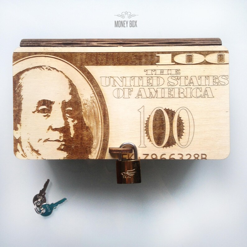 Perfect 100 Dollar Money box / Wood box / Laser cut box / | Etsy
