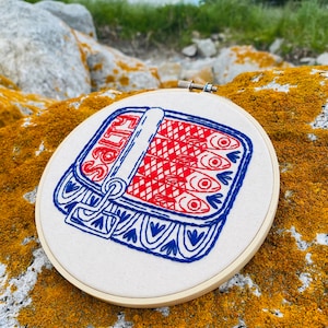Sardines Complete Embroidery Kit - DIY, Beginner Friendly, Salty ...