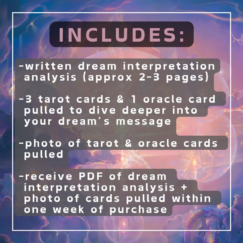 Dream Interpretation Analysis - Etsy