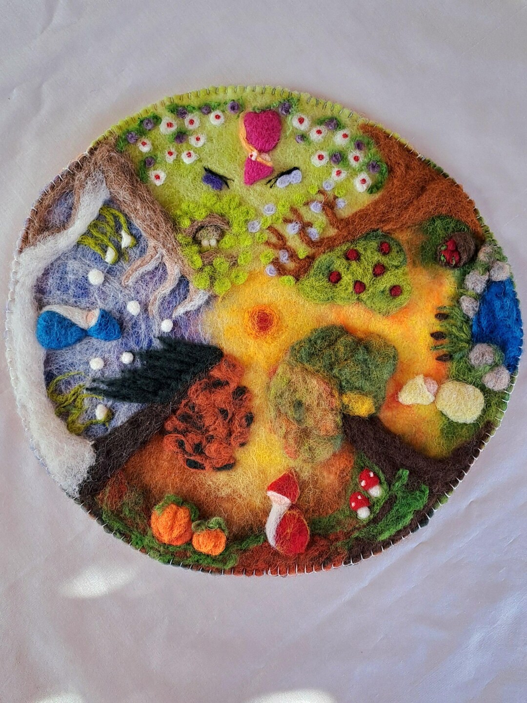 Waldorf Seasons Circle, Felted Seasons Calendar, Season Table, Learning ...
