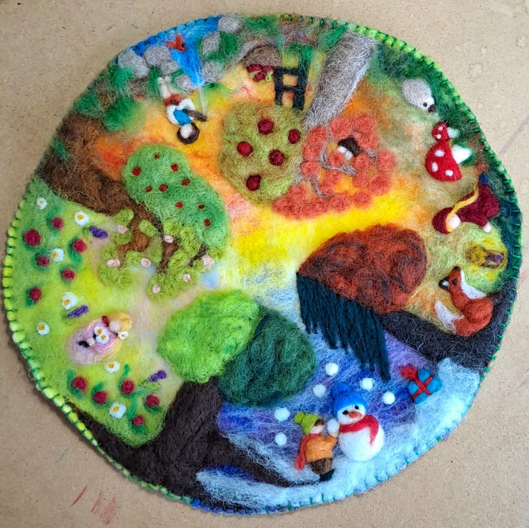 Waldorf Seasons Circle, Felted Seasons Calendar, Seasons Table ...