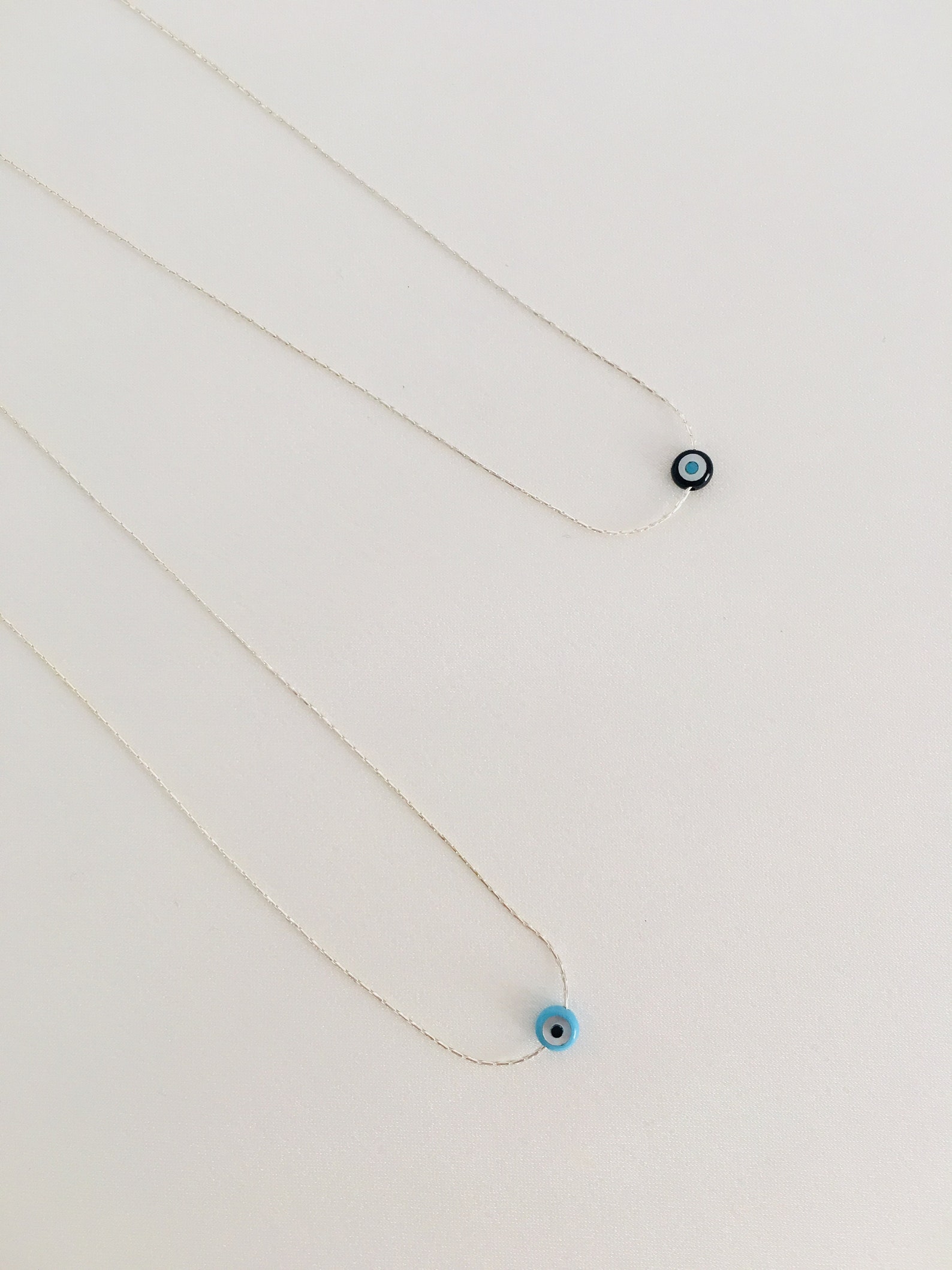 Tiny Evil Eye Necklace Gold Evil Eye Necklace Sterling | Etsy