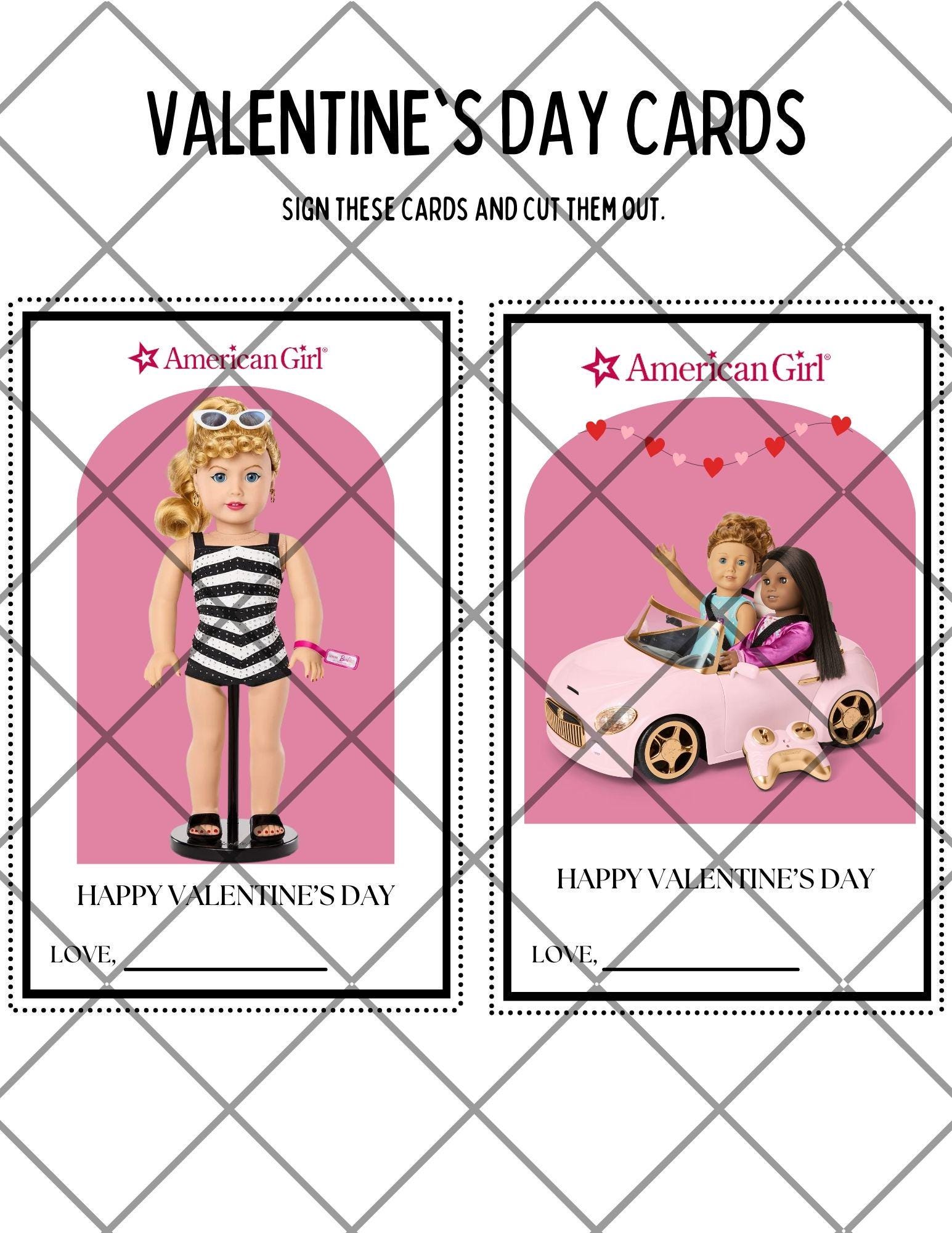 American Girl Doll Valentine Cards