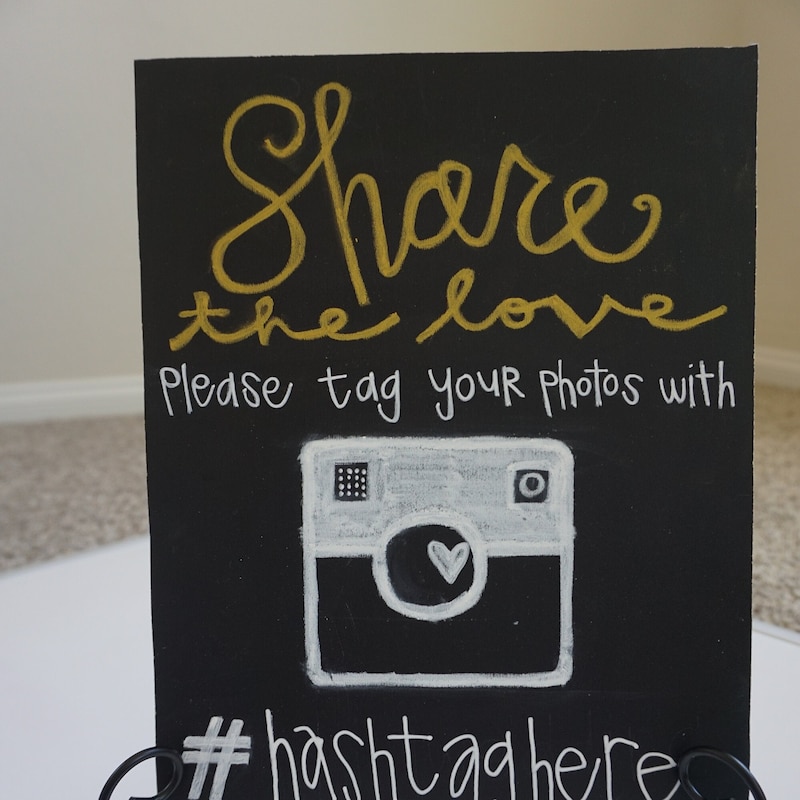 Hashtag Chalkboard - Etsy