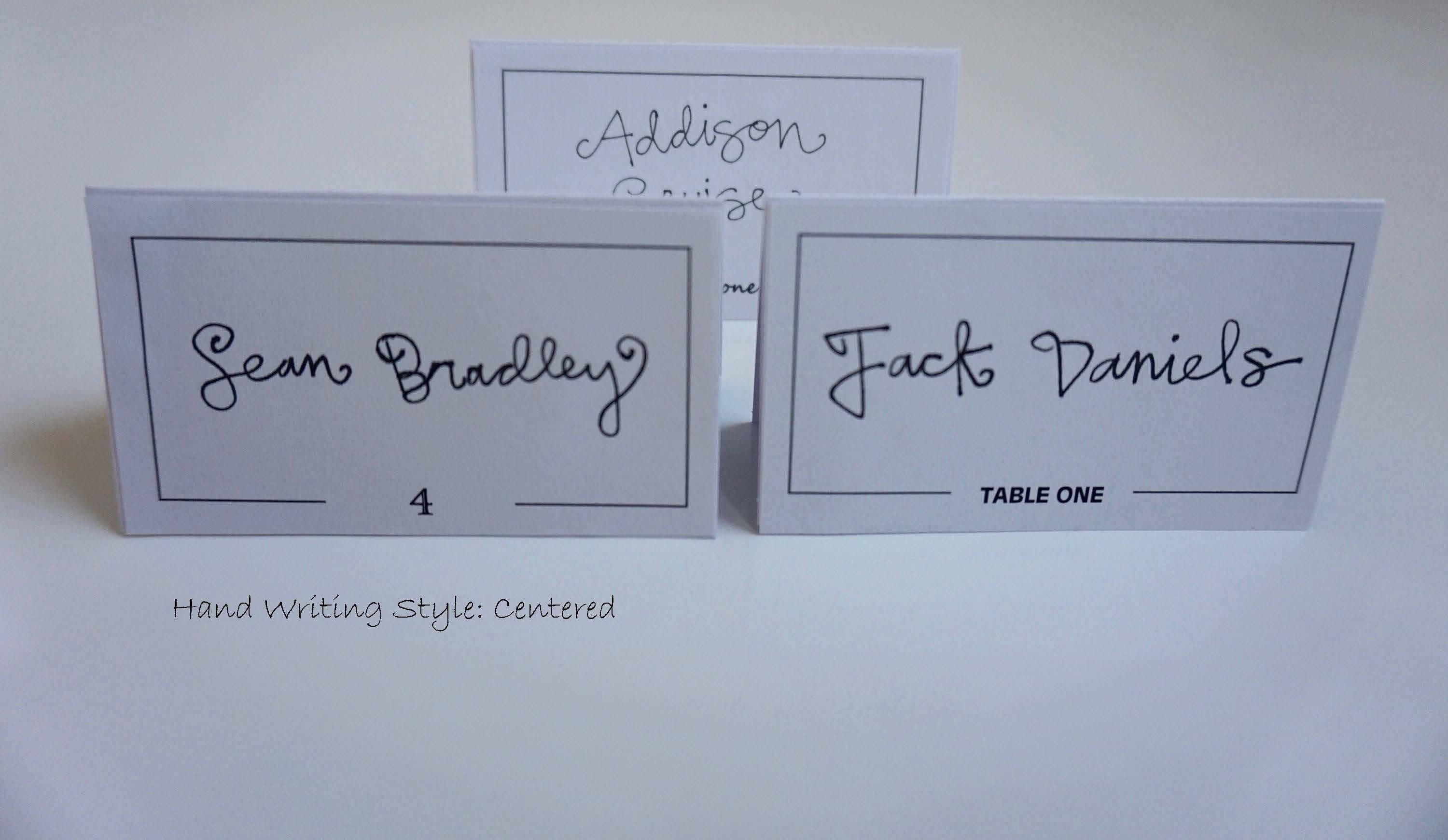 Custom Hand Lettered Place Cards White - Etsy