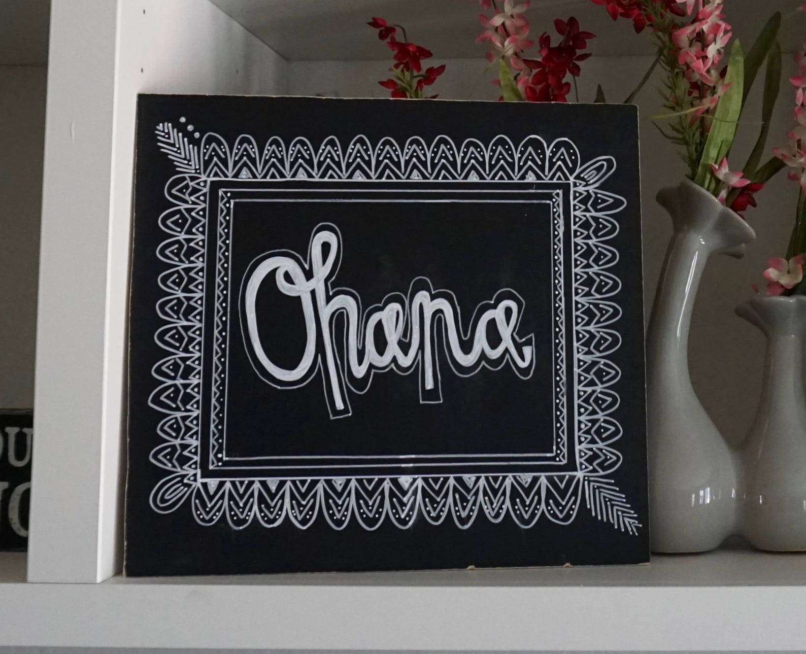 Custom Chalkboard Sign Boho Style Sign It's A Girl Couple Name Sign ...