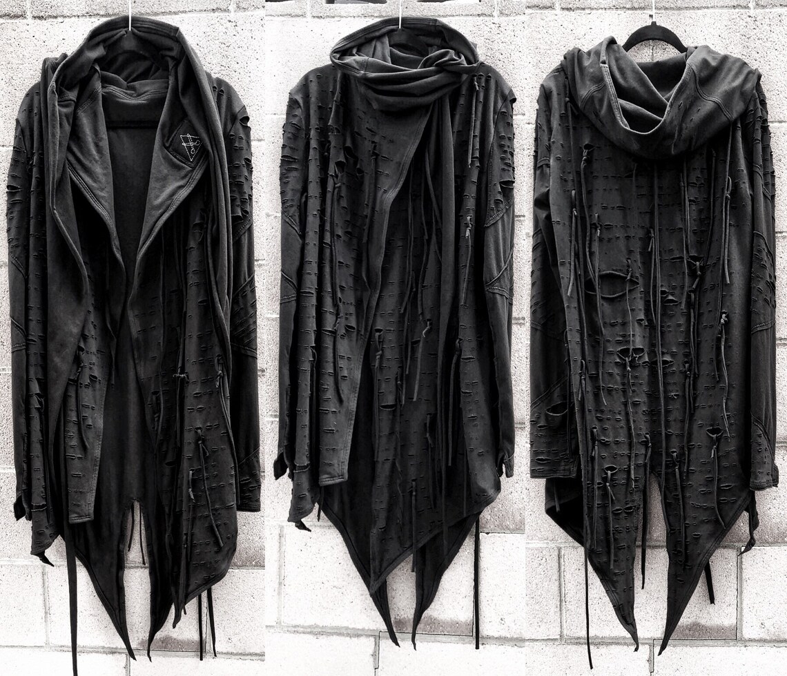 Black Jacket Burning Man Jacket Postapocalyptic Jacket - Etsy