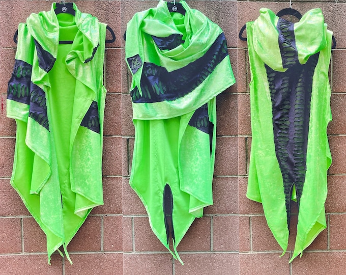 UV Reflective Vinyl Melting Jacket Rave Coat Burning Man Festival Edc ...