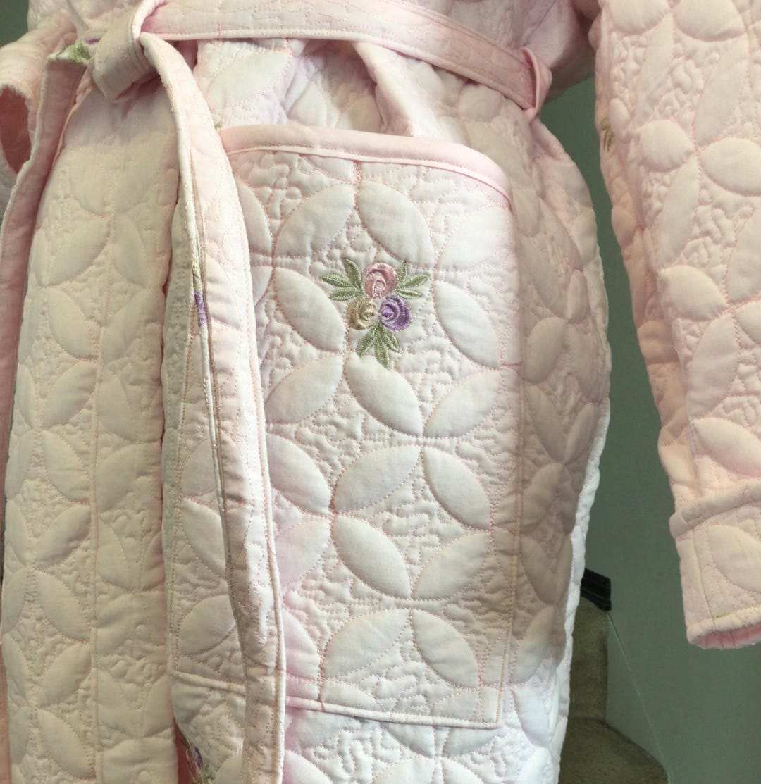 Custom Made Quilted Robe, Hooded Quilted Robe, Women's Quilted Upcycled ...