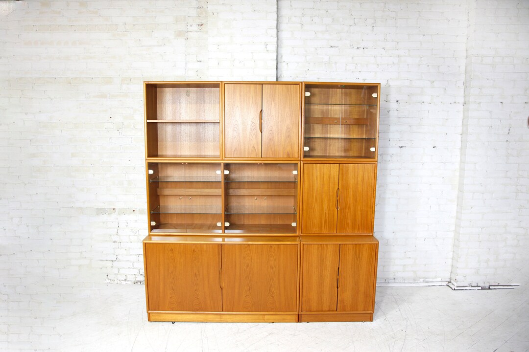 Vintage MCM Danish Teka Sectional Wall Unit / Storage Unit | Free ...