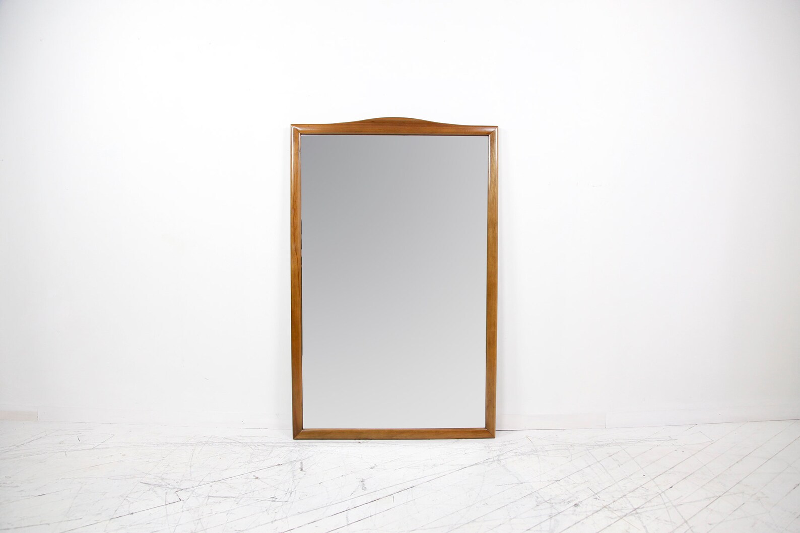 Vintage Mcm Rectangular Wood Framed Wall Hanging Mirror 46x30 - Etsy