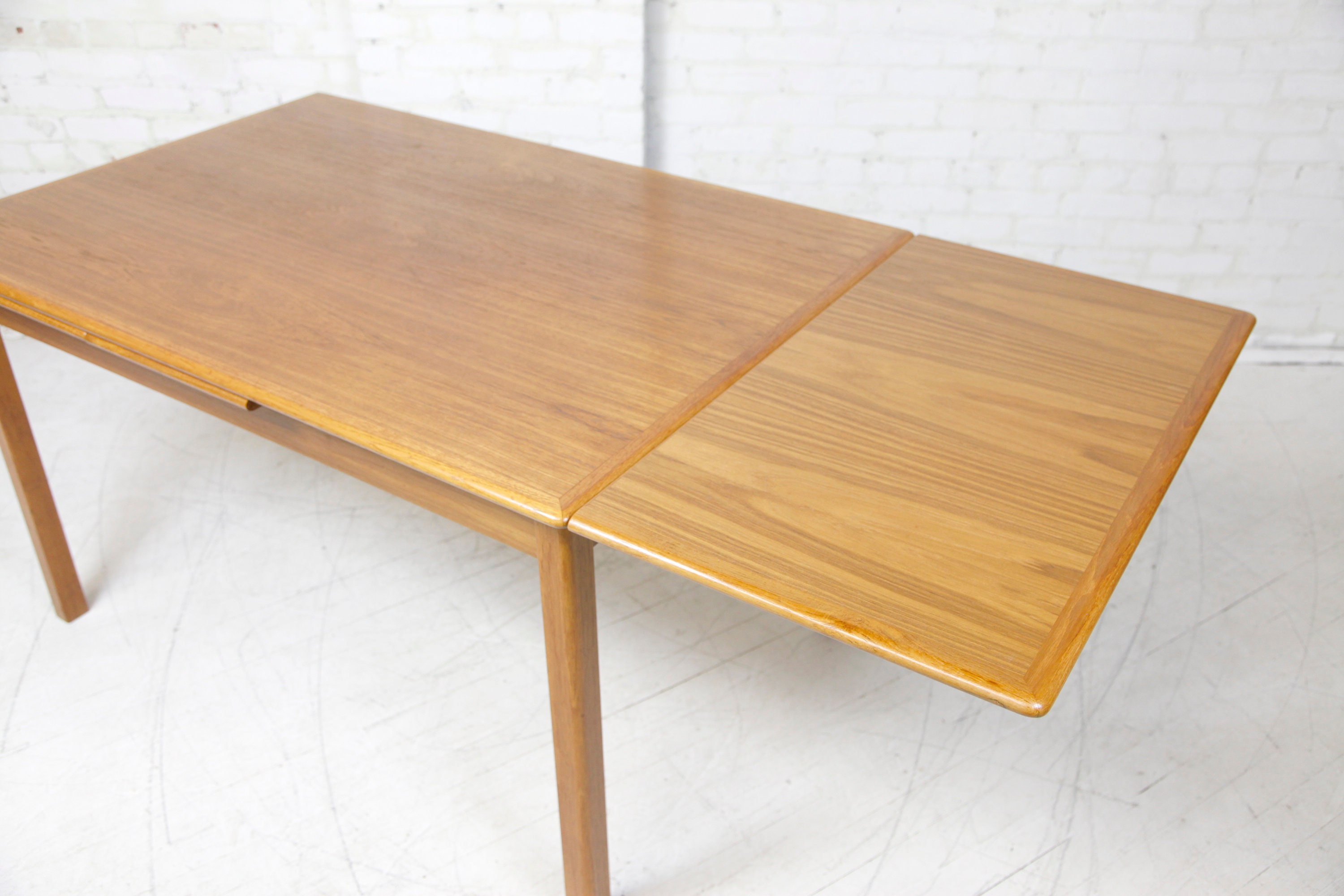 Vintage MCM Teak Dining Table With Extractable Leafs Free - Etsy