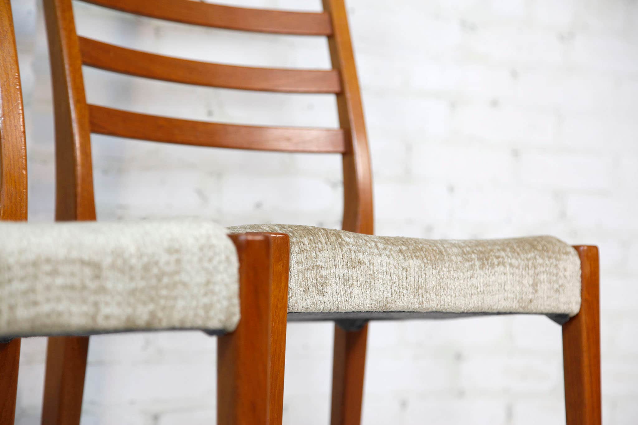 Vintage Mcm Pair of Tall Back / Ladder Back Teak Dining Chairs - Etsy