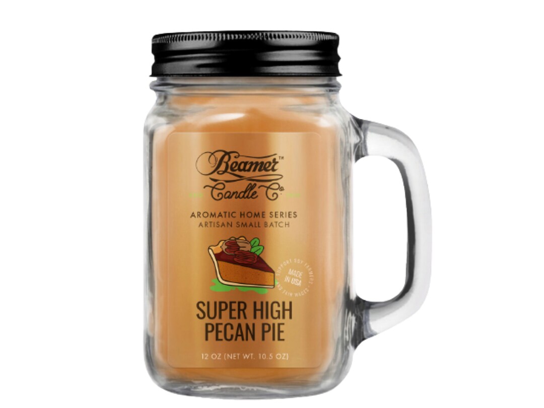 Beamer Candle Co. Candle Aromatic Home Series 12oz Glass Mason Jar W ...