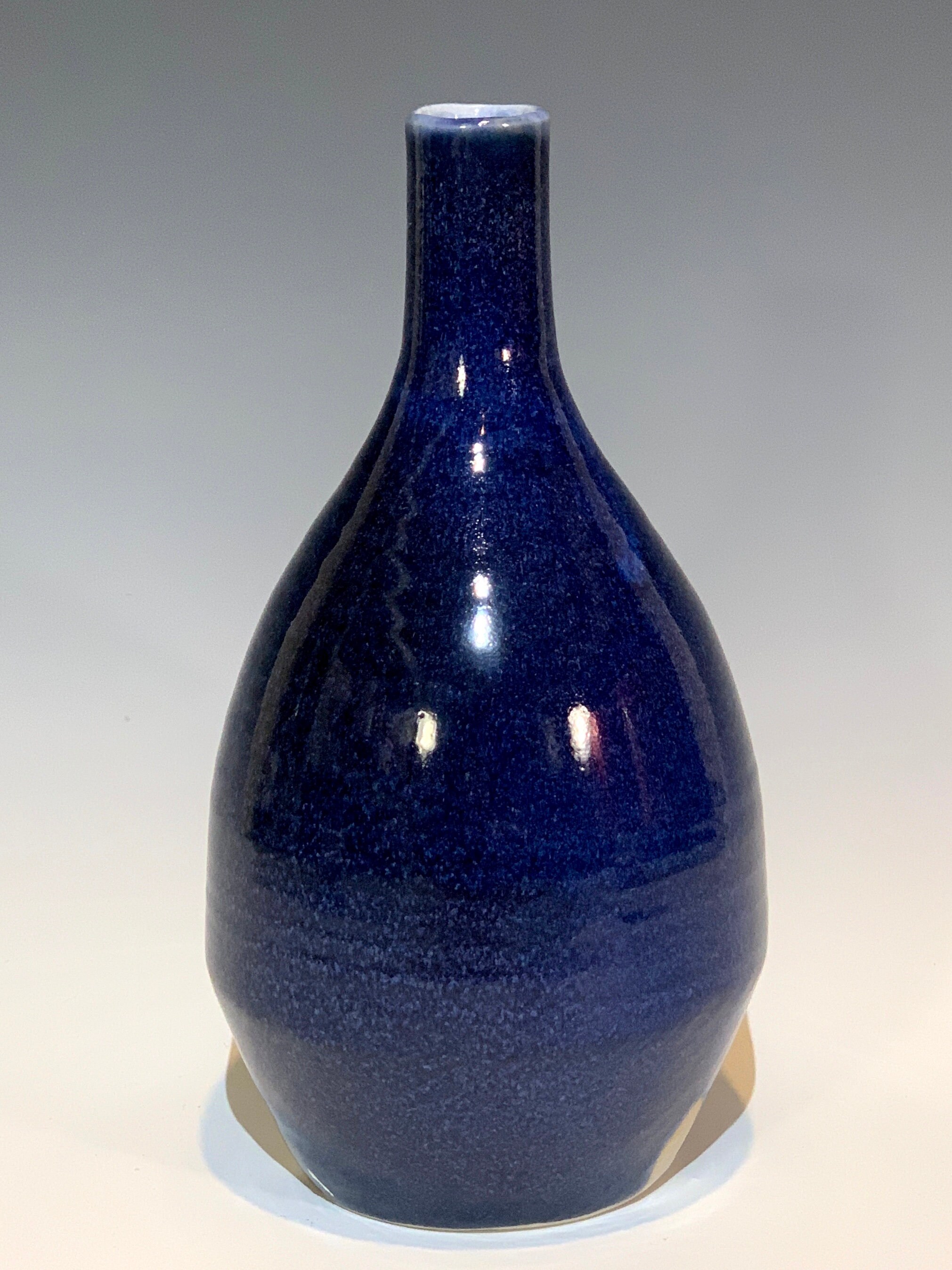 Deep Blue Bottle Vase - Etsy