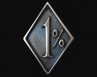 1% Badge/ Bronze Metal/ Diamond / One Percent Badge - Etsy