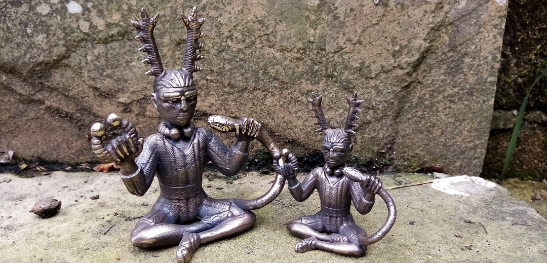 Large Cernunnos Bronze Statue: Horned Celtic God Altar Art - Etsy