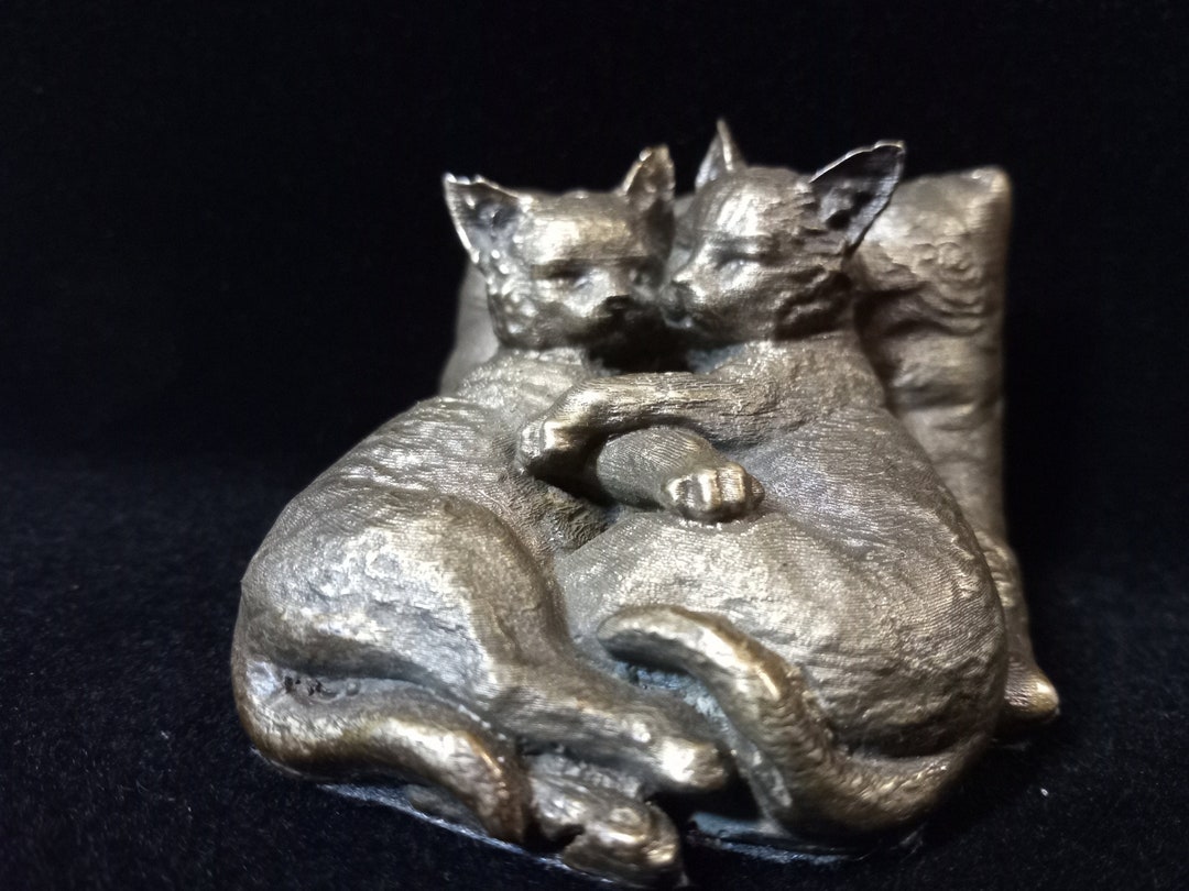 Cuddling Cats/ Bronze Metal/ Bronze Cats/ Bronze Art/ - Etsy