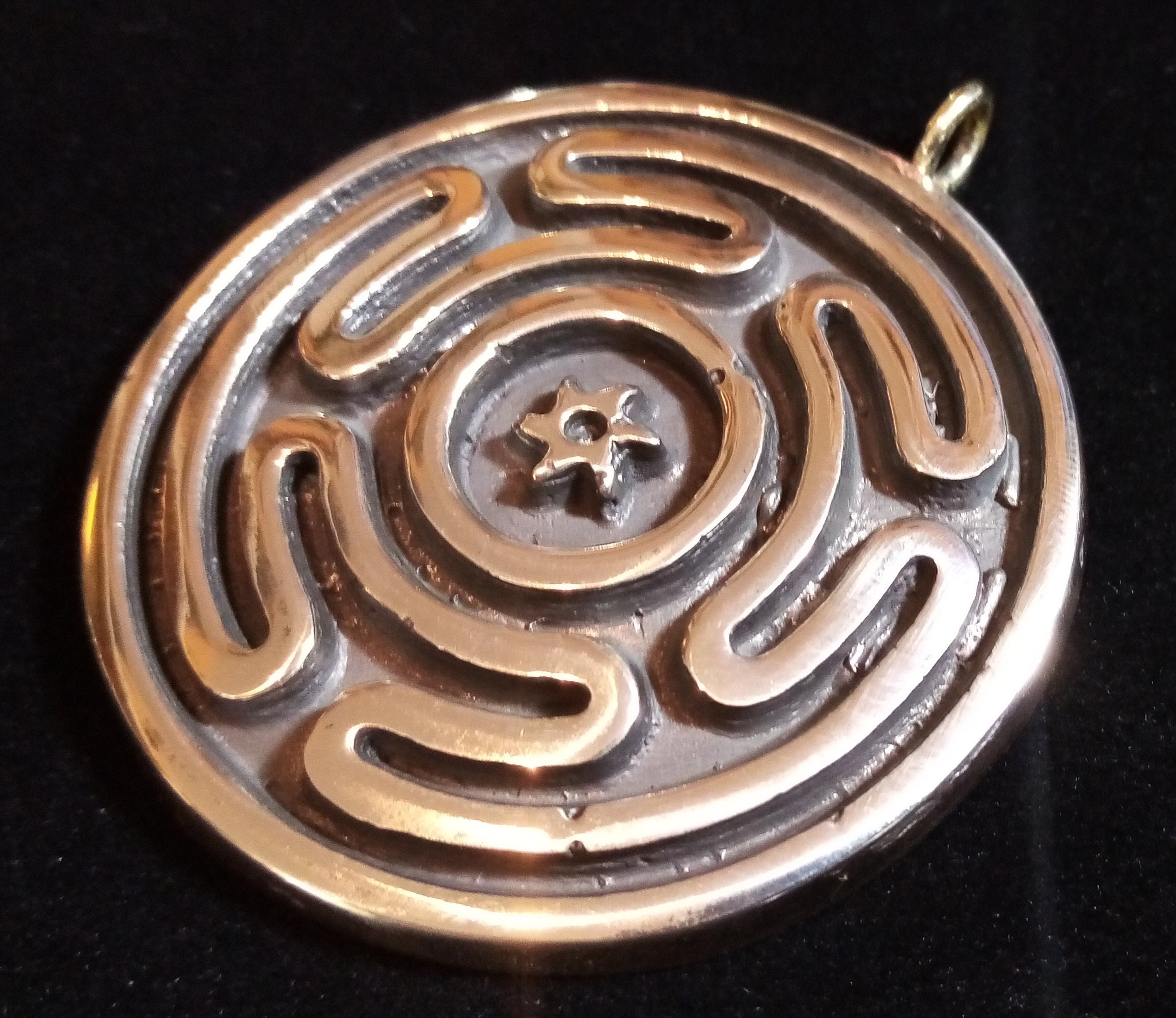 LARGE Strophalos/ Hekates Wheel/ Hekate Pendant/ Bronze Metal/ - Etsy ...