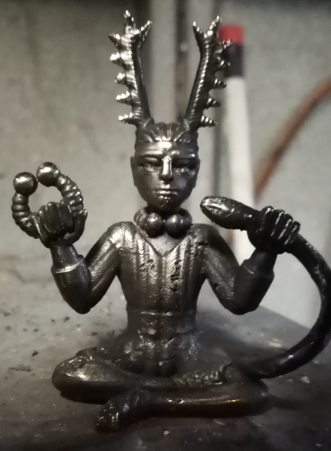 Cernunnos Statue/ Bronze Metal/ Horned God Statue/ Cernunnos - Etsy