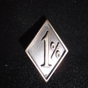 1% Badge/ Bronze Metal/ Diamond / One Percent Badge - Etsy