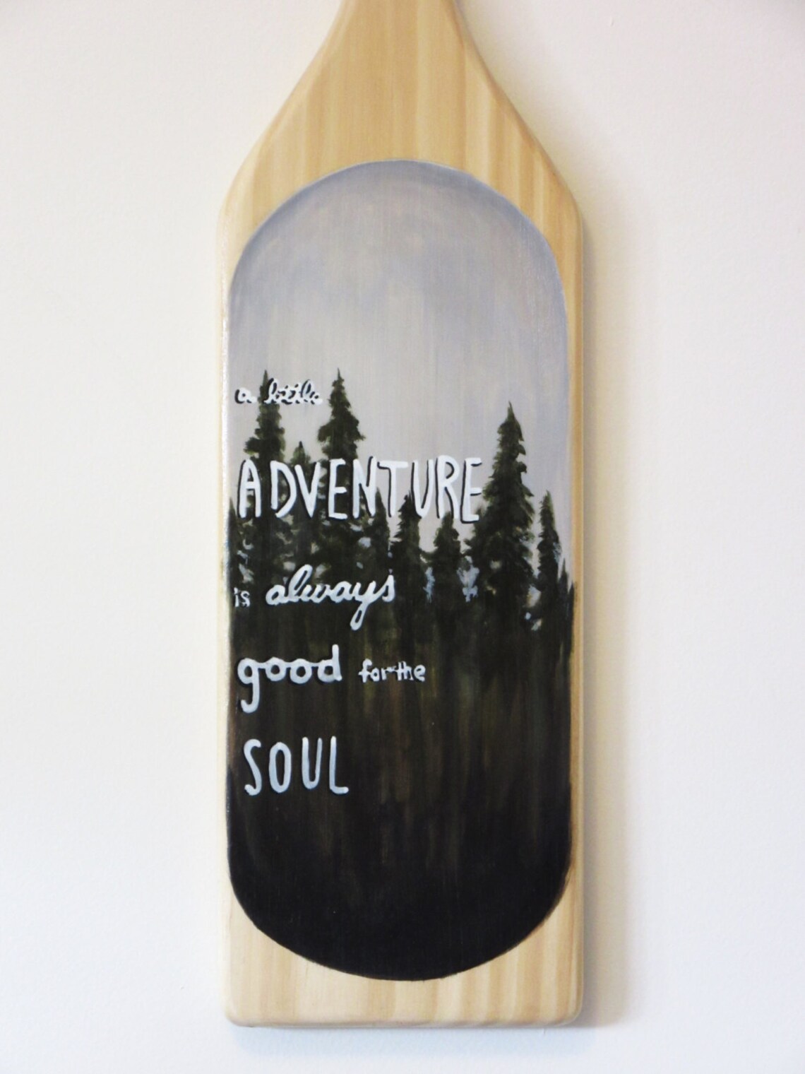 Hand-painted Decorative Mini Canoe Paddle- Adventure | Gift | Home ...