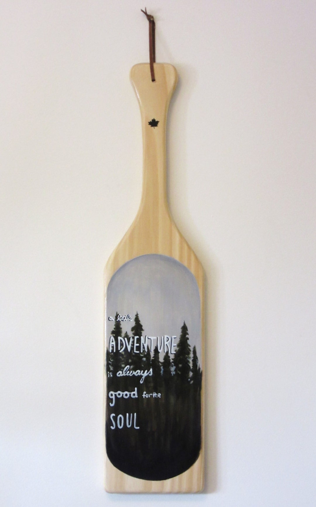 Hand-painted Decorative Mini Canoe Paddle- Adventure | Gift | Home ...