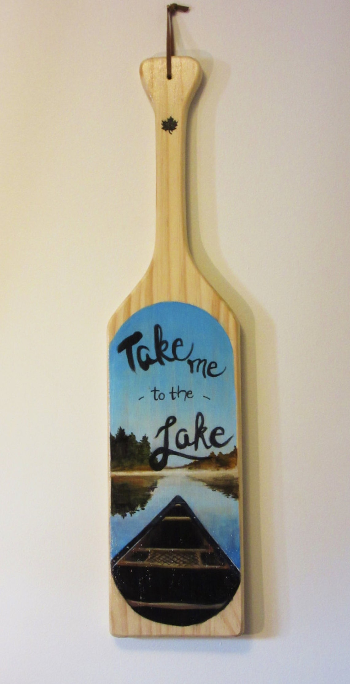 Hand-painted Mini Decorative Canoe Paddle- Lake - Etsy